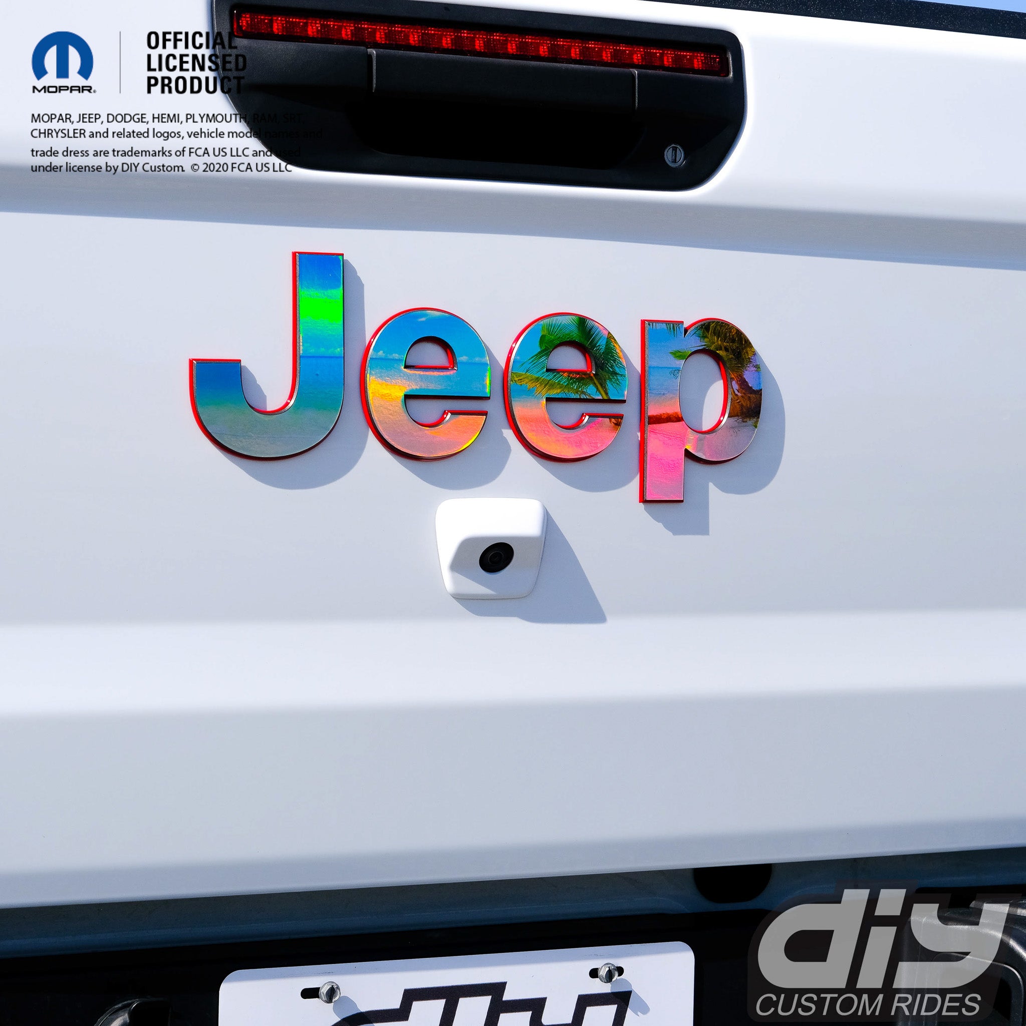 Holographic Jeep Emblem Overlay Decals - The Beach | DIY Custom Rides