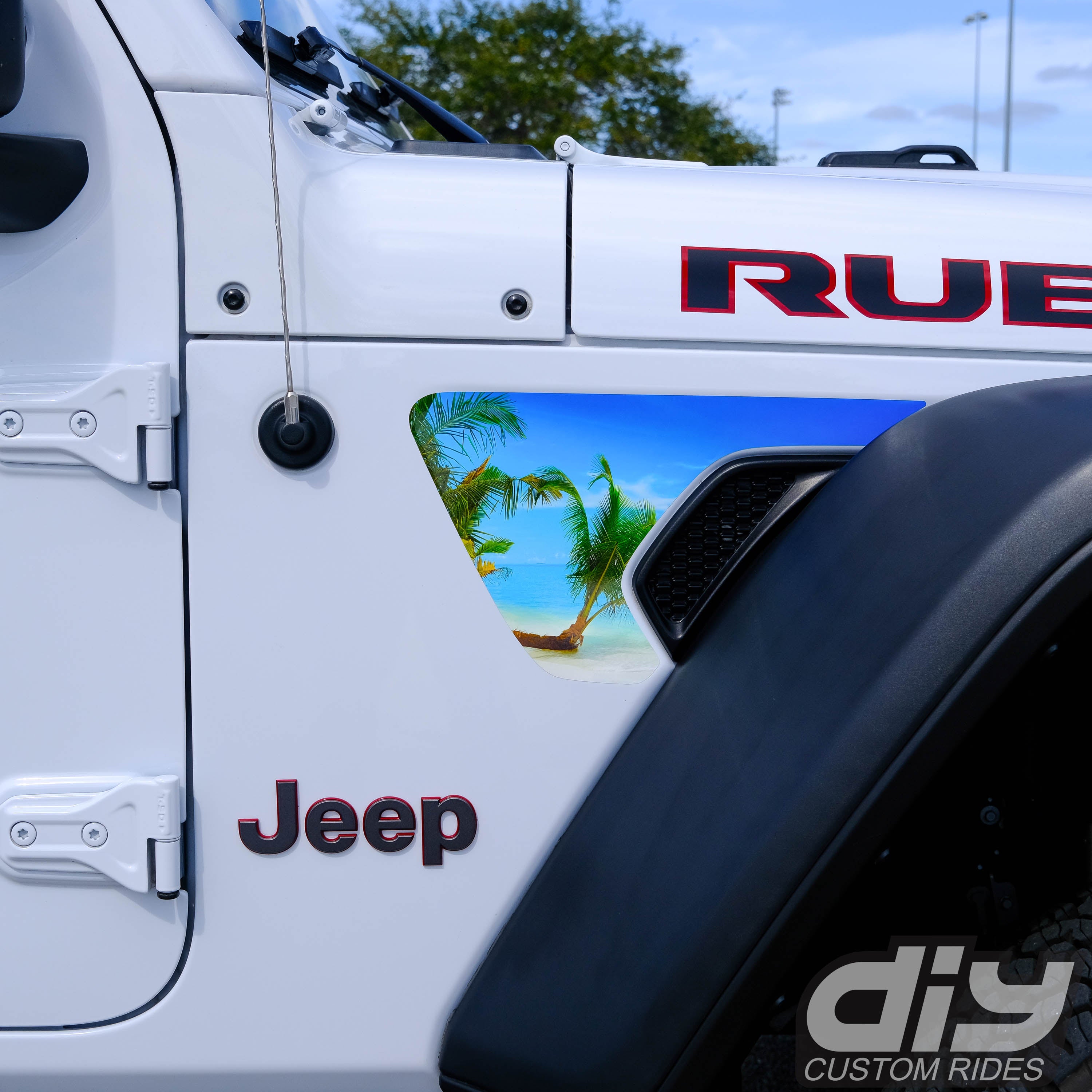 Jeep Fender Vent Vinyl "The Beach" Decals Fits 2018-2025 Wrangler JL ...