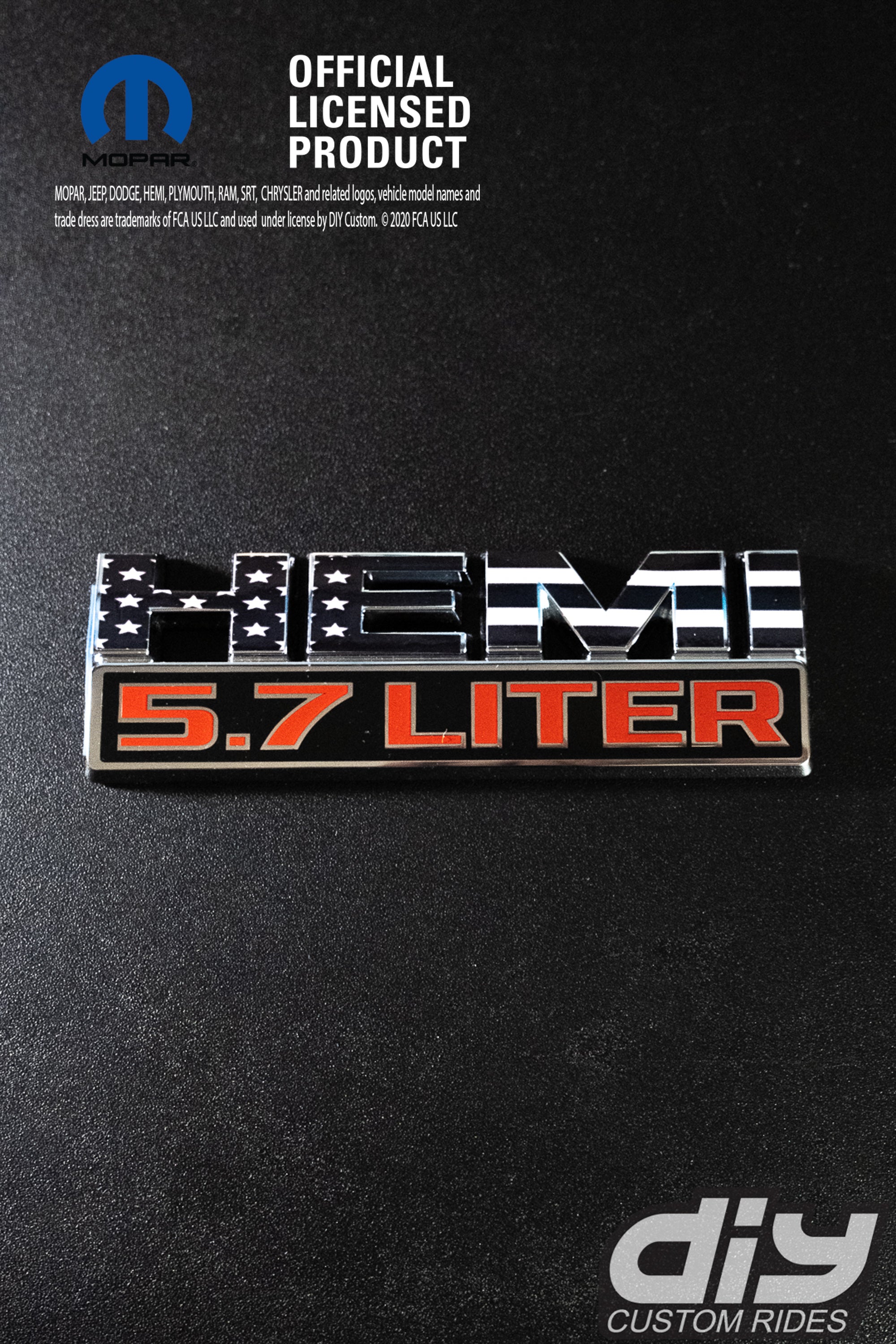 RAM 1500 HEMI Fender Emblem Overlay Decals (Pair) BLACK WHITE AMERICAN ...