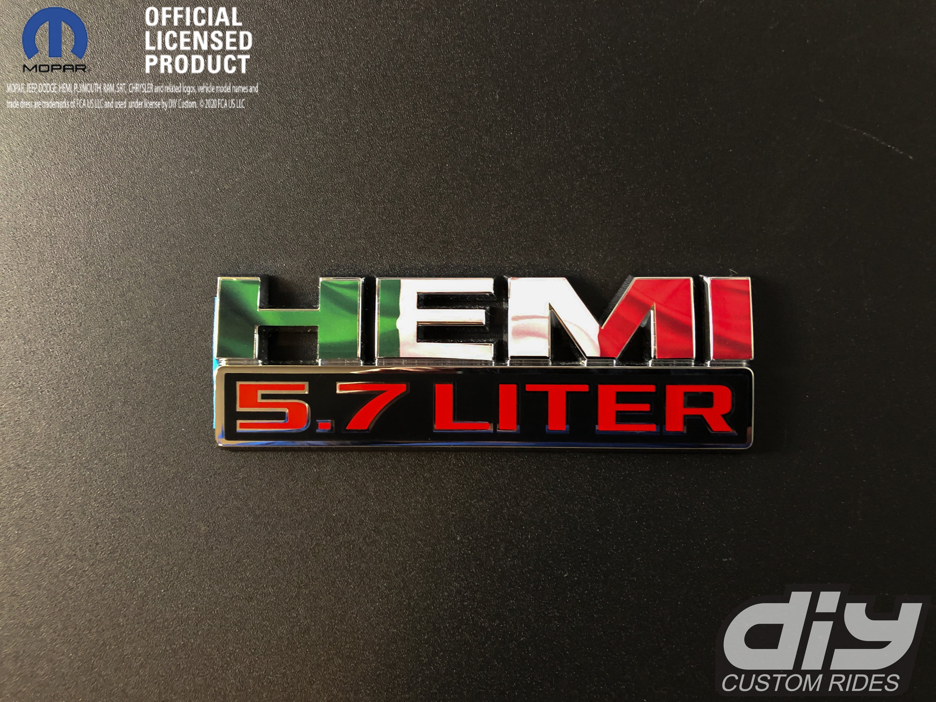 RAM 1500 HEMI Fender Emblem Overlay Decals (Pair) ITALIAN FLAG Fits 20 ...
