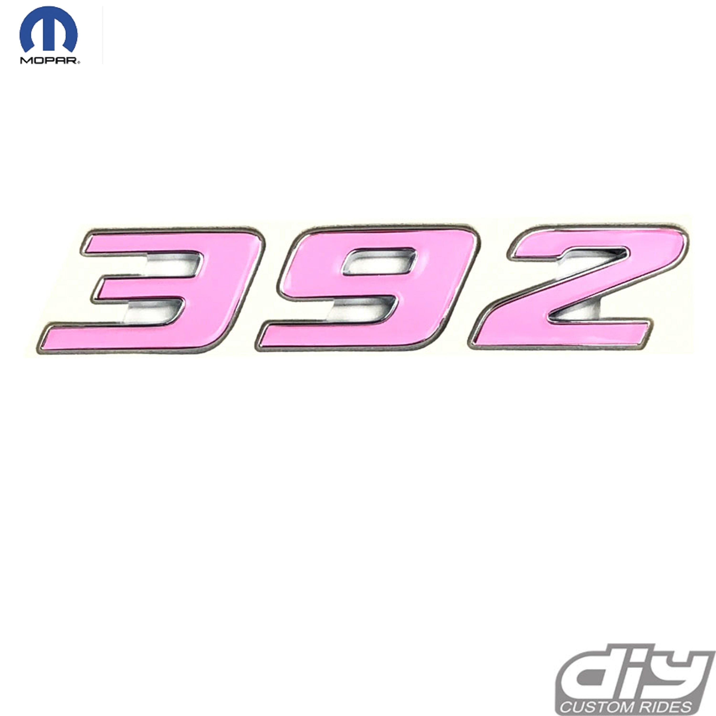 392 Fender Emblem Overlay Decals L&R SATIN BUBBLEGUM PINK Fits Dodge C ...