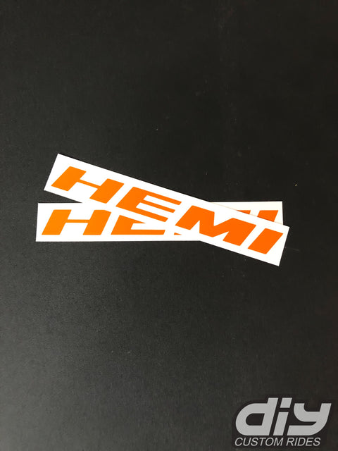 Dodge HEMI Fender Emblem Insert Overlay Decals SOLID COLOR Fits 11-19 ...