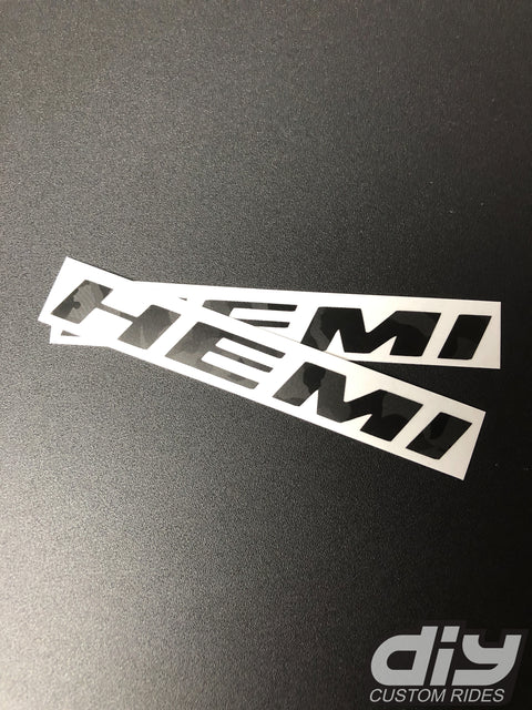 Dodge HEMI Fender Emblem Insert Overlay Decals SOLID COLOR Fits 11-19 ...
